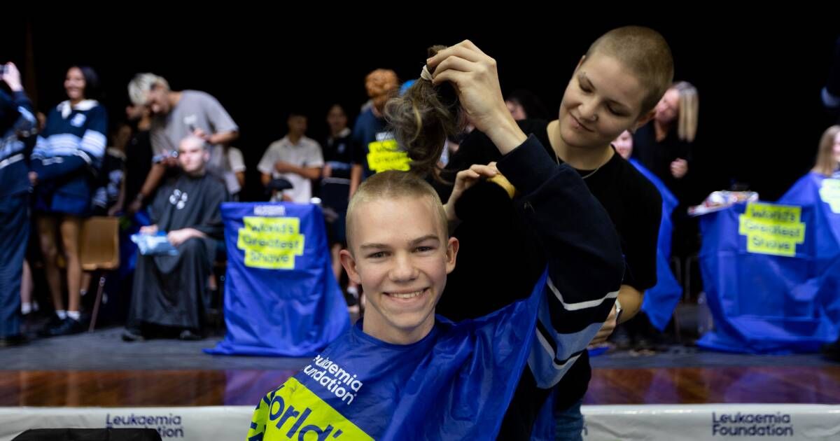 'We can all be bald together': students shave heads…