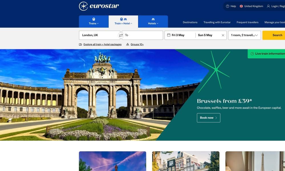 Getting a final price for a Eurostar package is just…