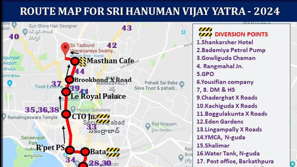 Traffic restrictions in Hyderabad for Hanuman Jayanti…
