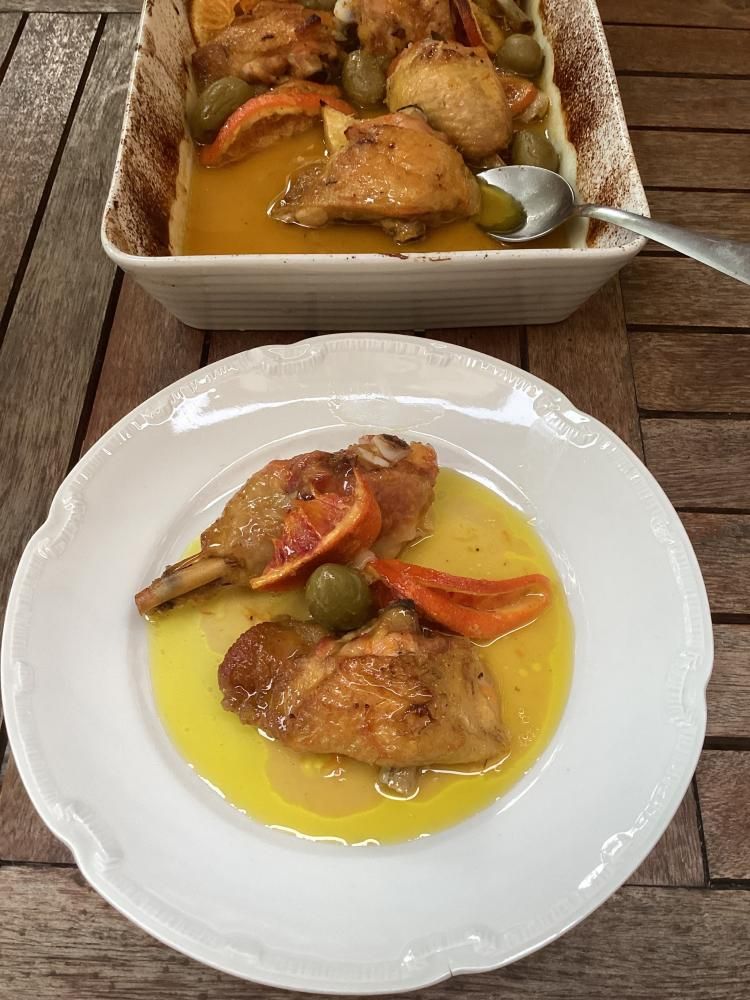 Rachel Roddy’s recipe for chicken with orange, lemon,…