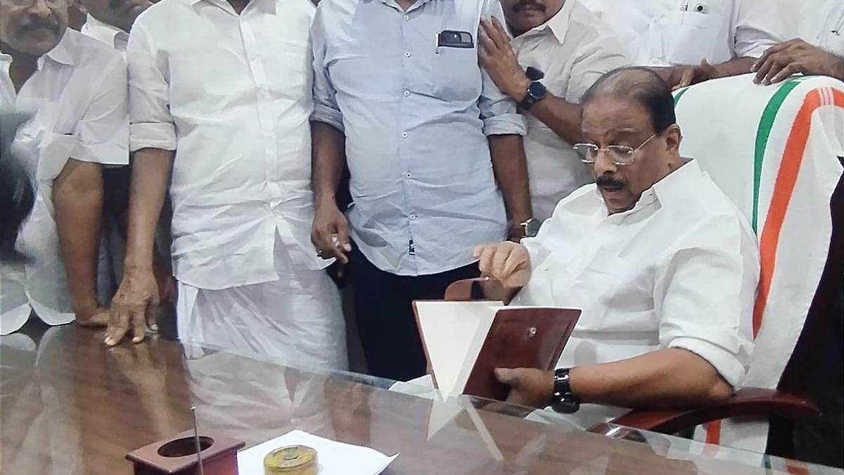 K. Sudhakaran assumes charge as KPCC president with…