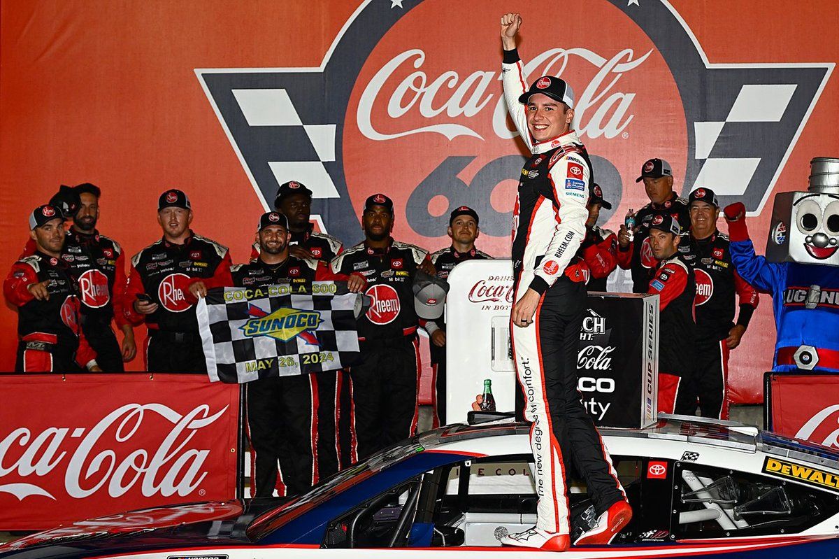 NASCAR Coke 600: Christopher Bell wins rain-shortened…