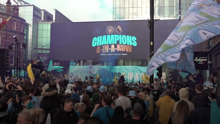Watch: Jack Grealish nearly falls off bus TWICE during…