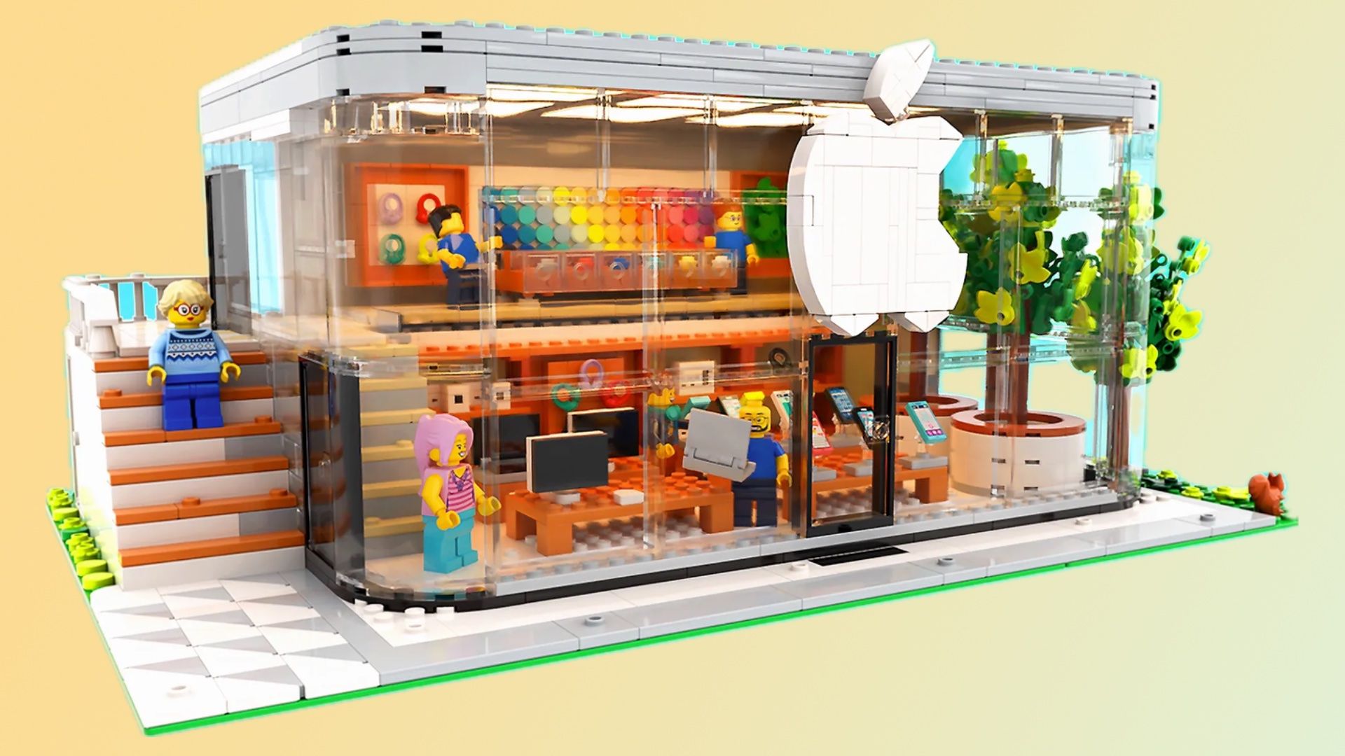 Someone made a LEGO Apple Store including a removable…
