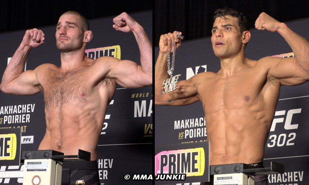 UFC 302 weigh-in video: Sean Strickland, Paulo Costa…