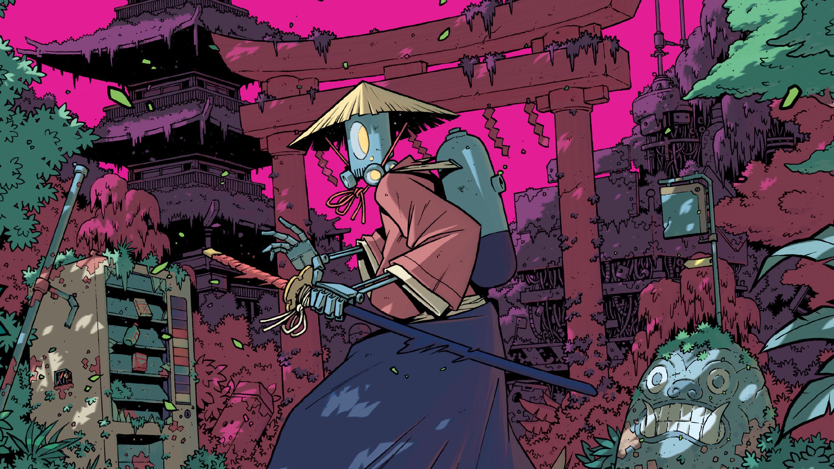 A cyborg samurai saga set in post-apocalyptic Japan is…