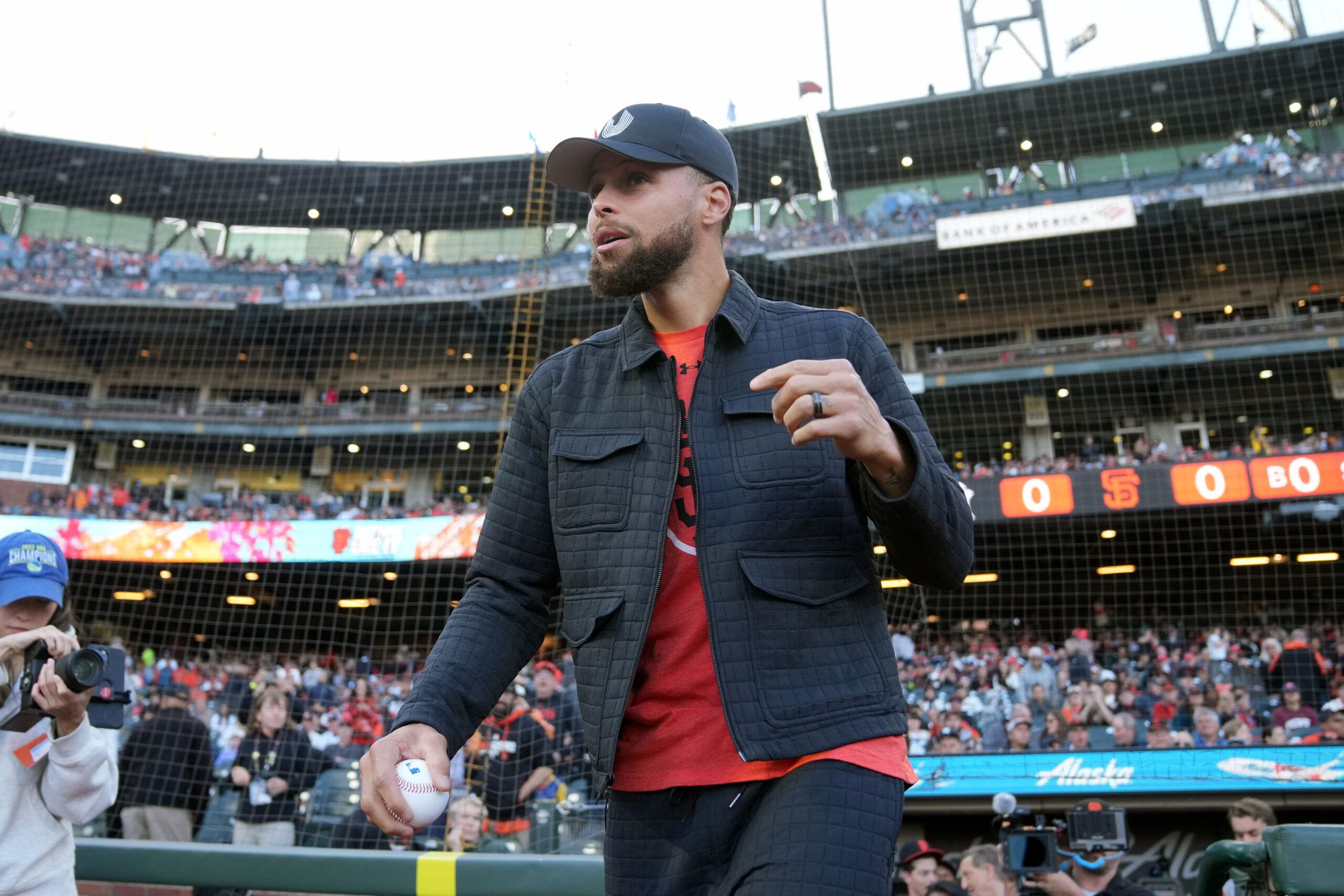 Watch: Steph Curry and his son Canon make appearance…