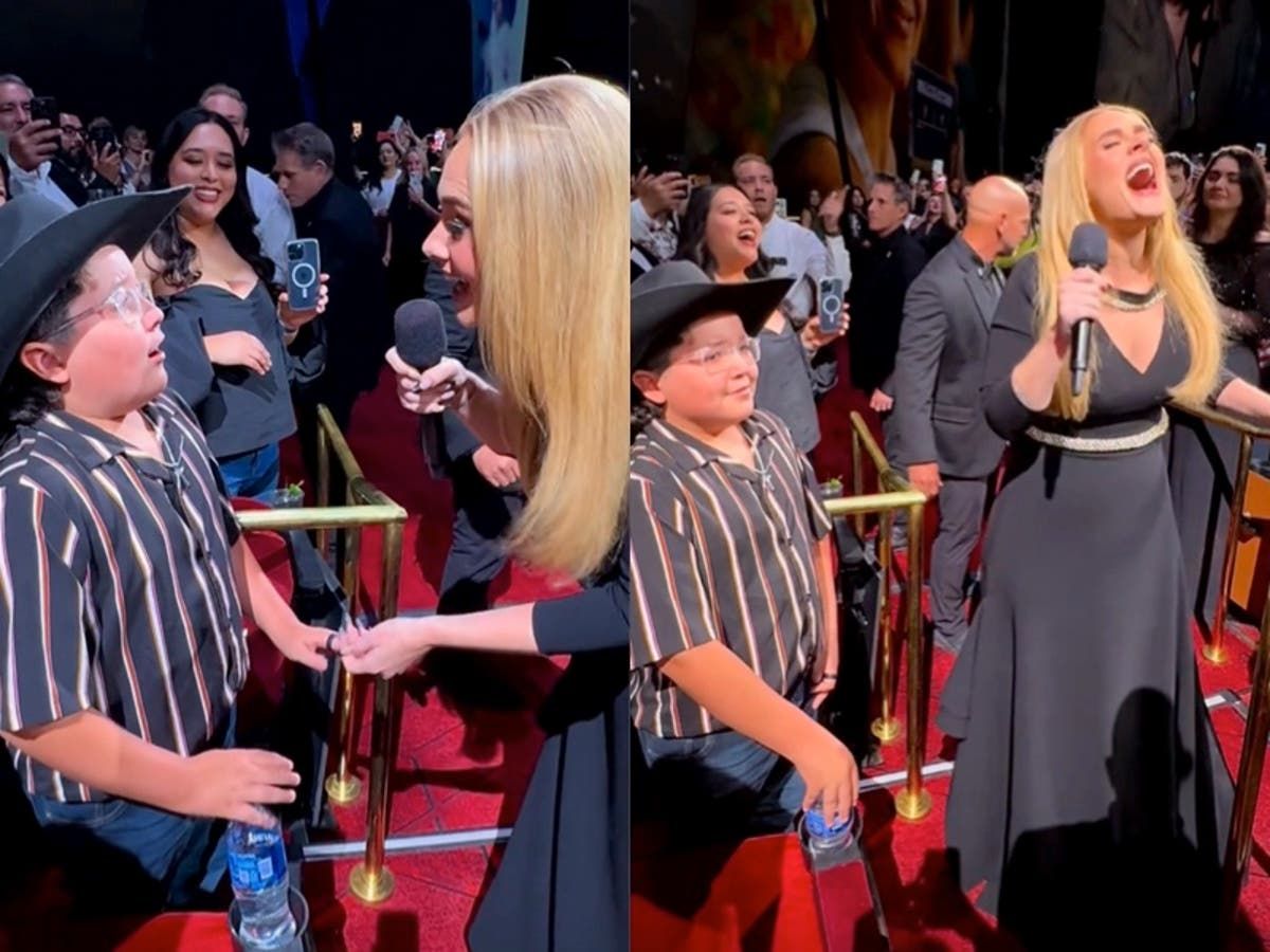 Adele sends little boy to tears with sweet serenading…