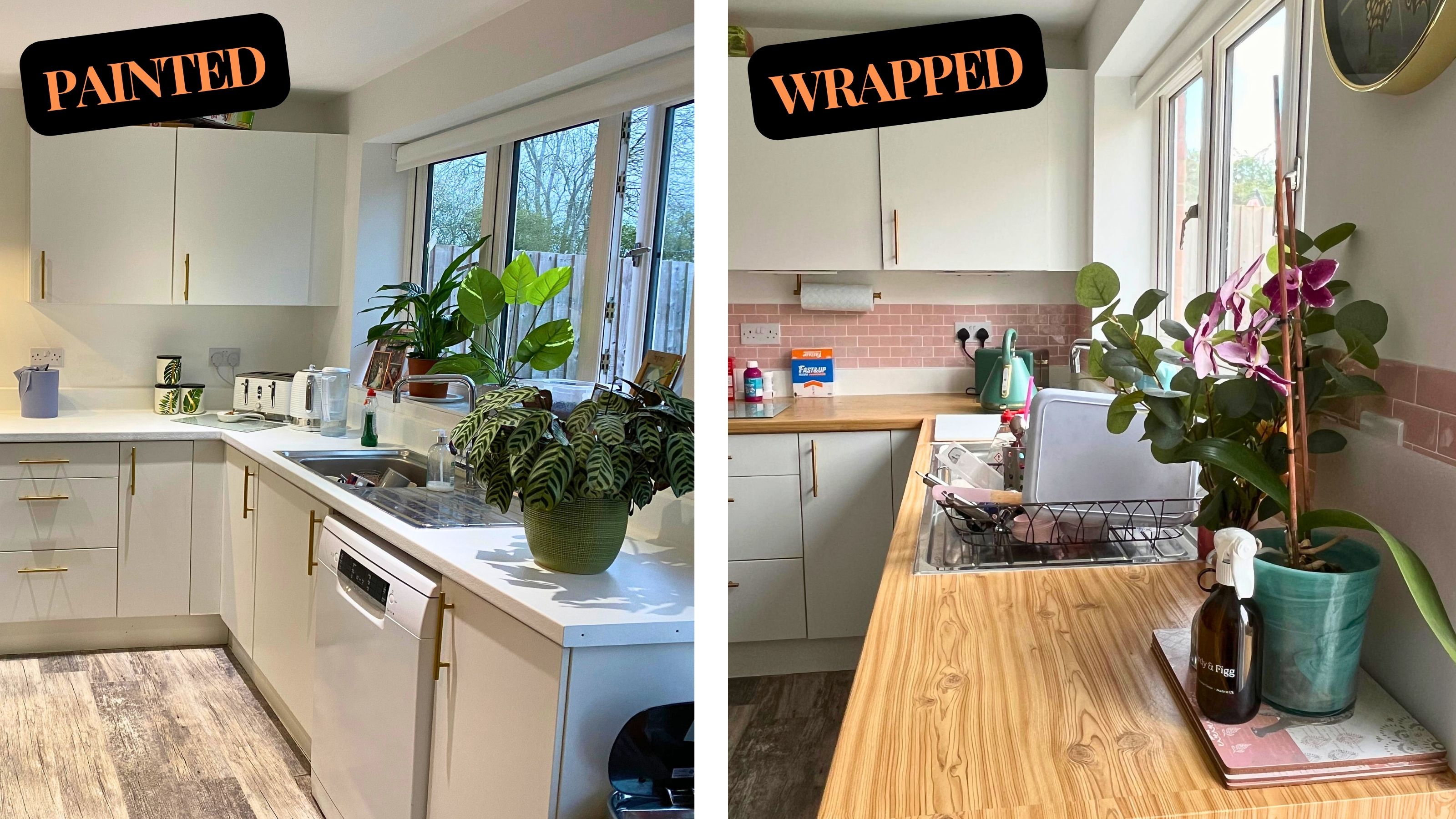 Wrapping kitchen counters with contact paper vs…