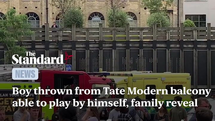 Boy thrown from Tate Modern balcony able to play by…