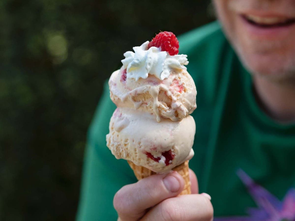 Tom Kerridge’s raspberry ripple ice cream recipe:…