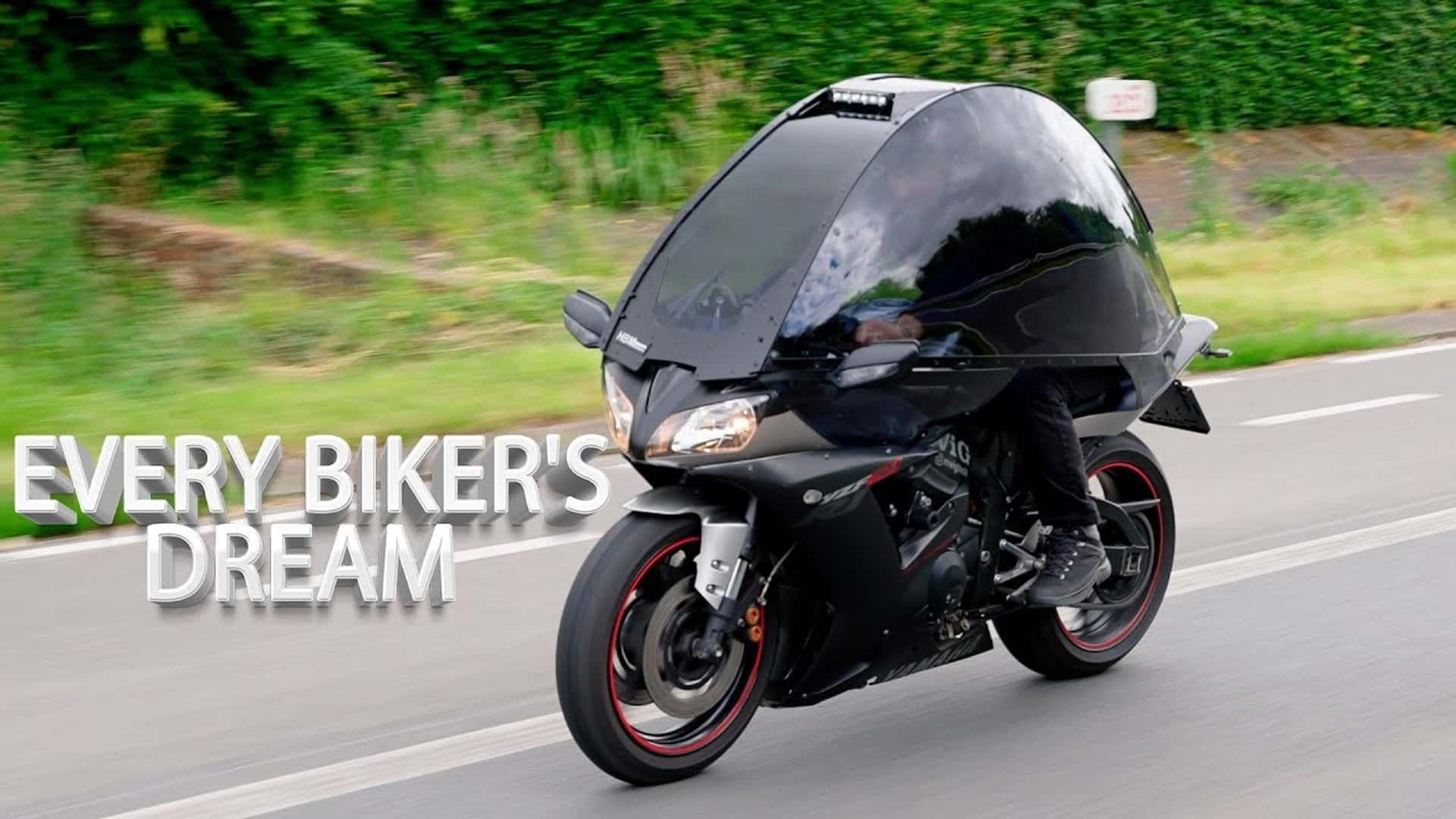If You Fart In This Motorcycle Rain Canopy Creation,…