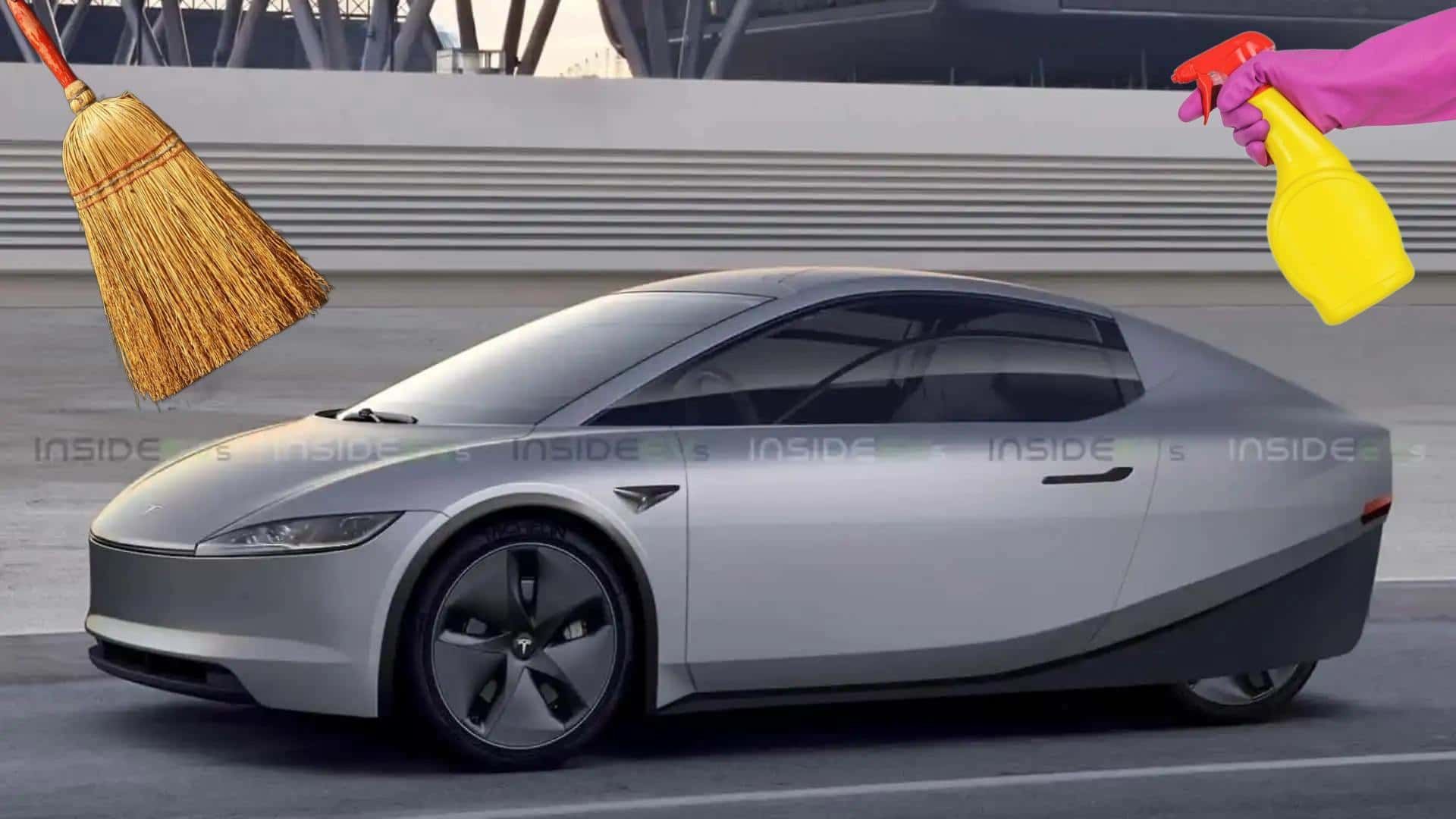 Here's How The Tesla Robotaxi Might Clean Itself