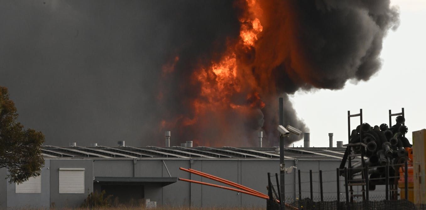 How might the Melbourne factory fire affect health and…