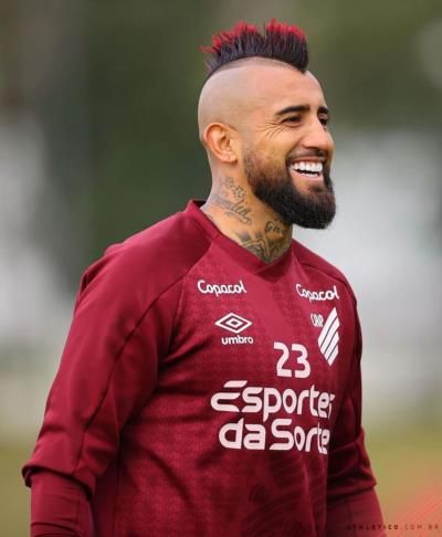 Arturo Vidal Showcasing His Signature Pose For A…