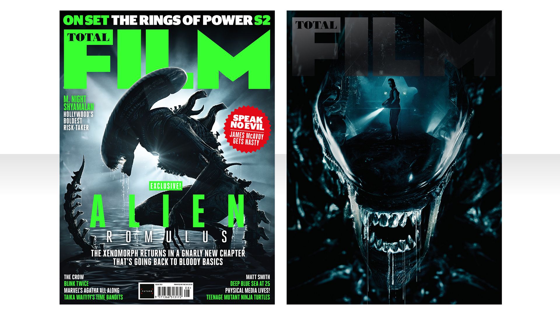 Alien: Romulus bursts onto the cover of the new issue…