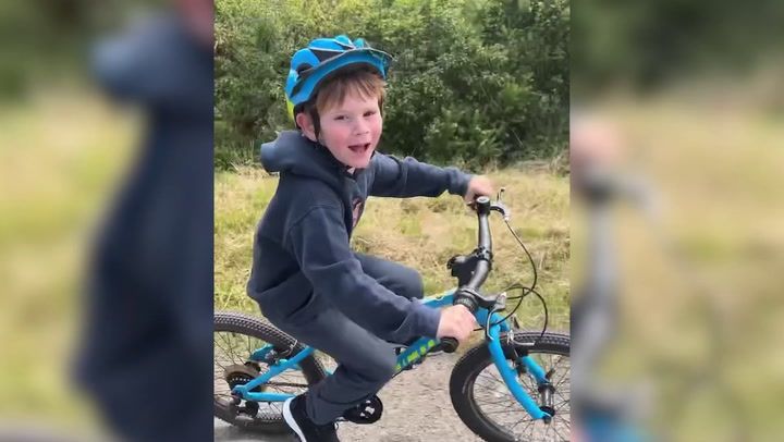 Gordon Ramsay returns to his bike a month after horror…