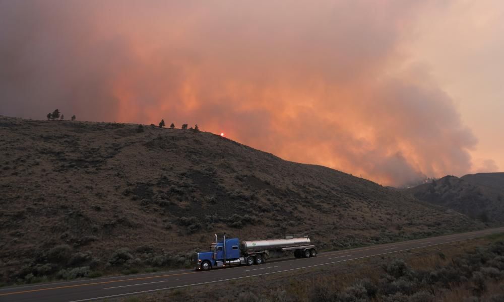 Large-scale and intense wildfires carrying smoke…