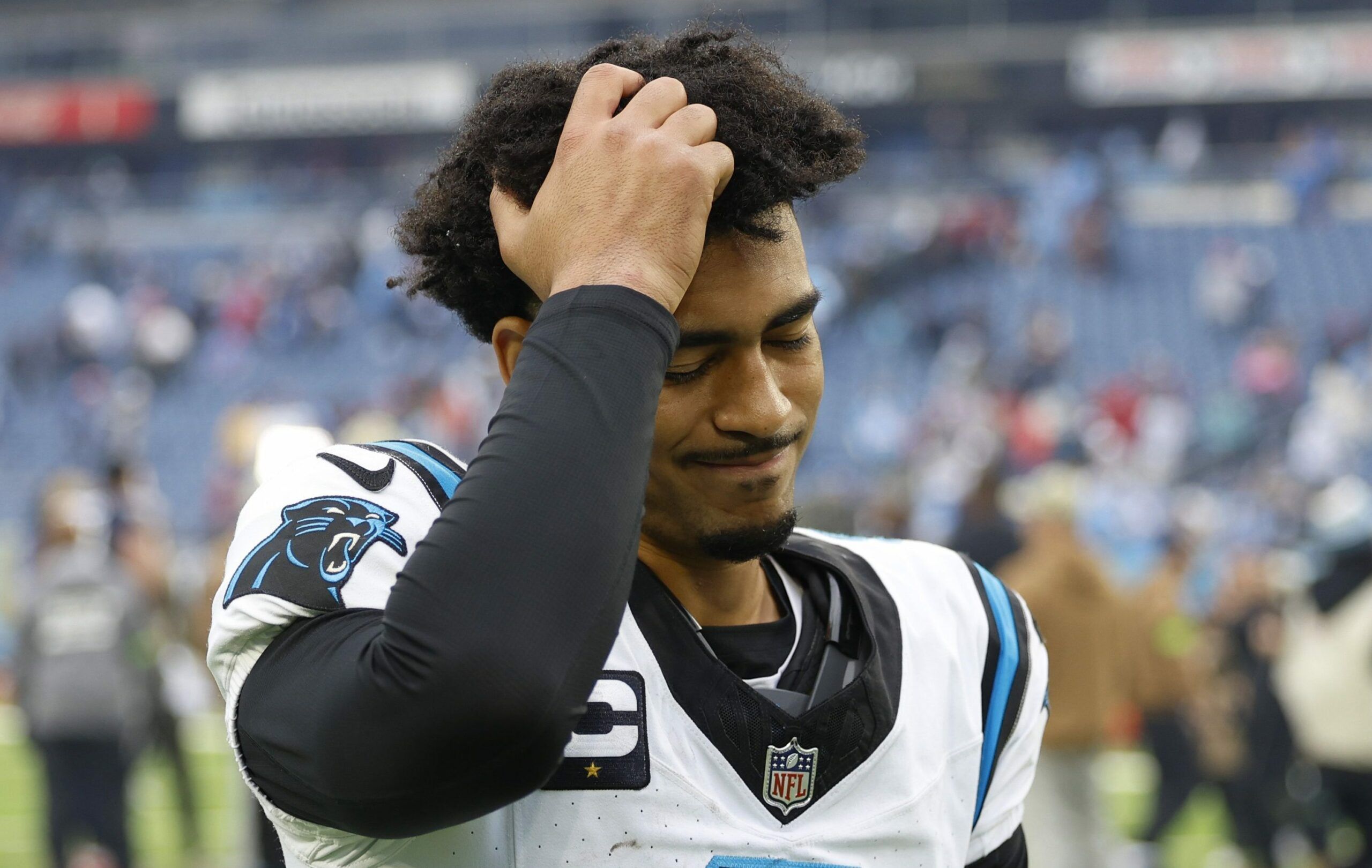 Bryce Young’s oversized backpack at Panthers training…
