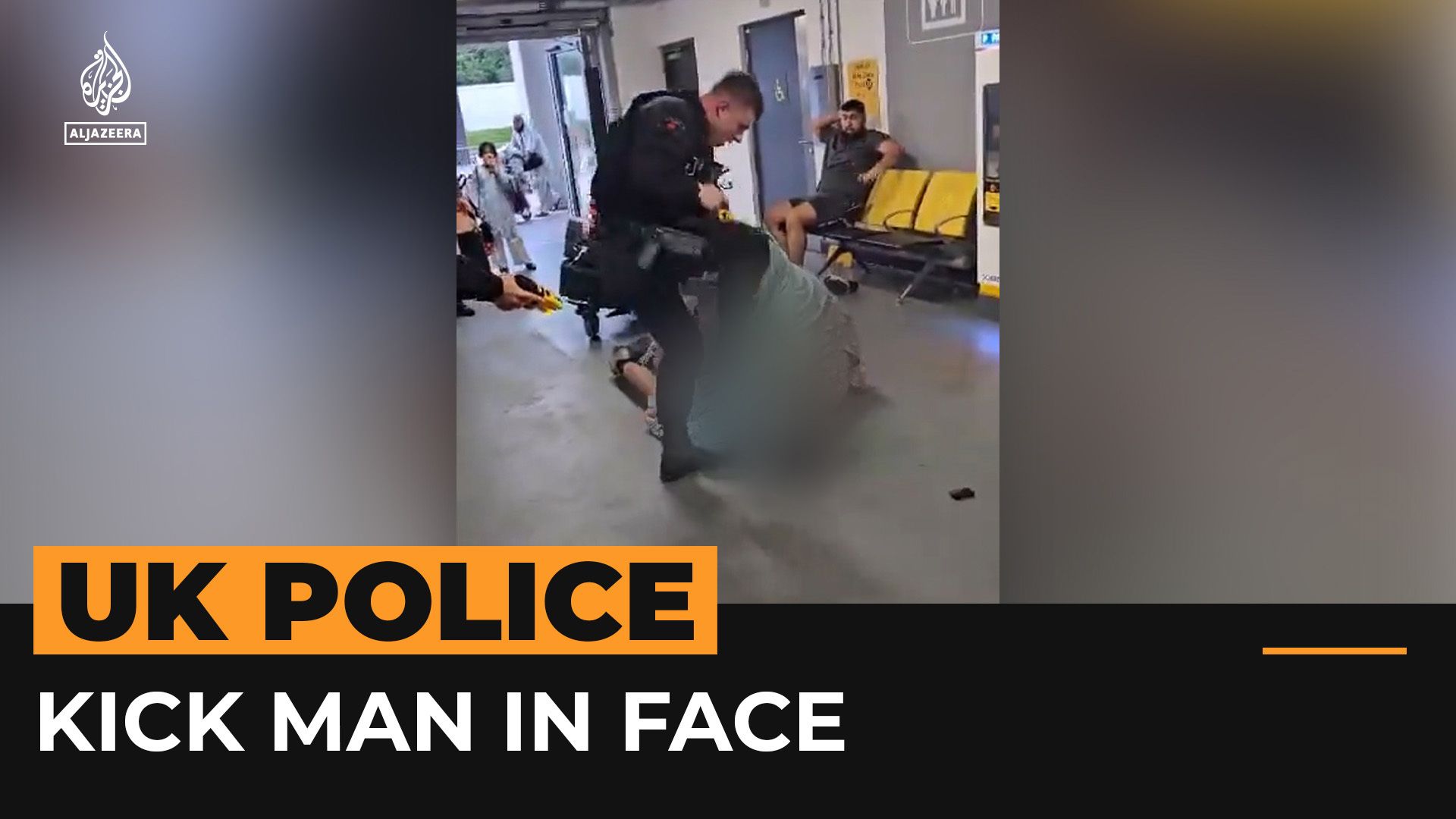 Outrage after British police officer filmed kicking…