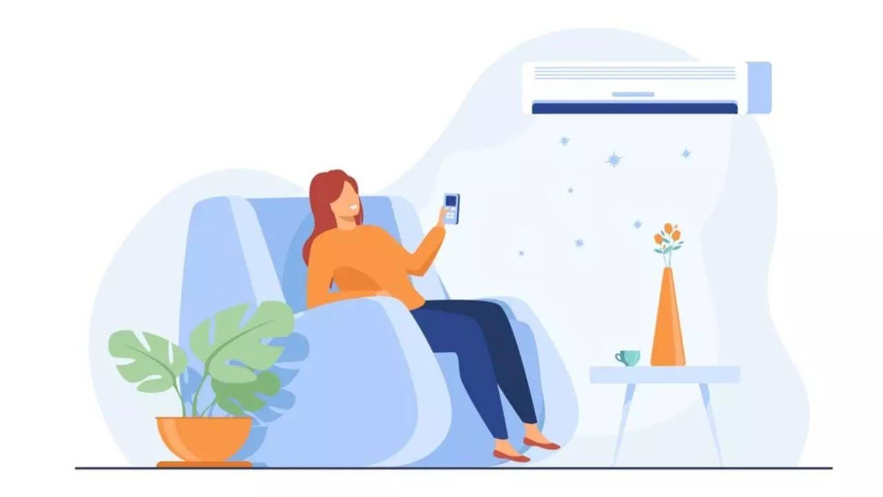 Sleeping with air conditioning on landed woman in…