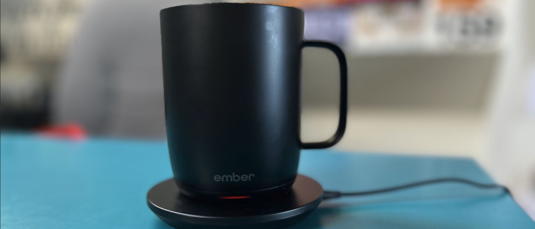 This smart mug will keep any hot drink warm for as…