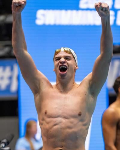 French Swimmer Léon Marchand Wins Olympic Gold In…