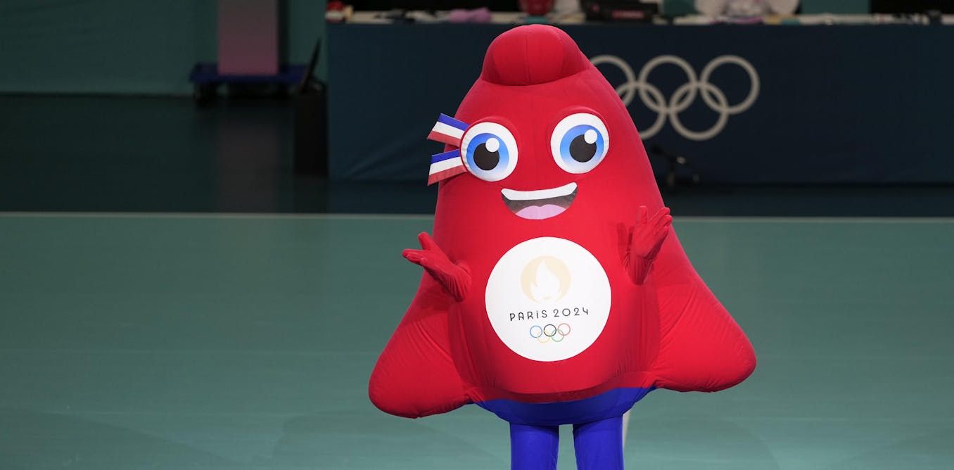 Phryge, the friendly Paris Olympics 2024 mascot, and…