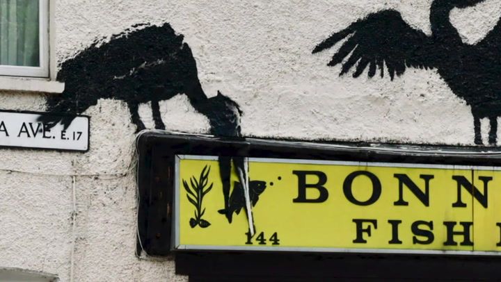 Banksy pelican artwork appears on Walthamstow fish and…