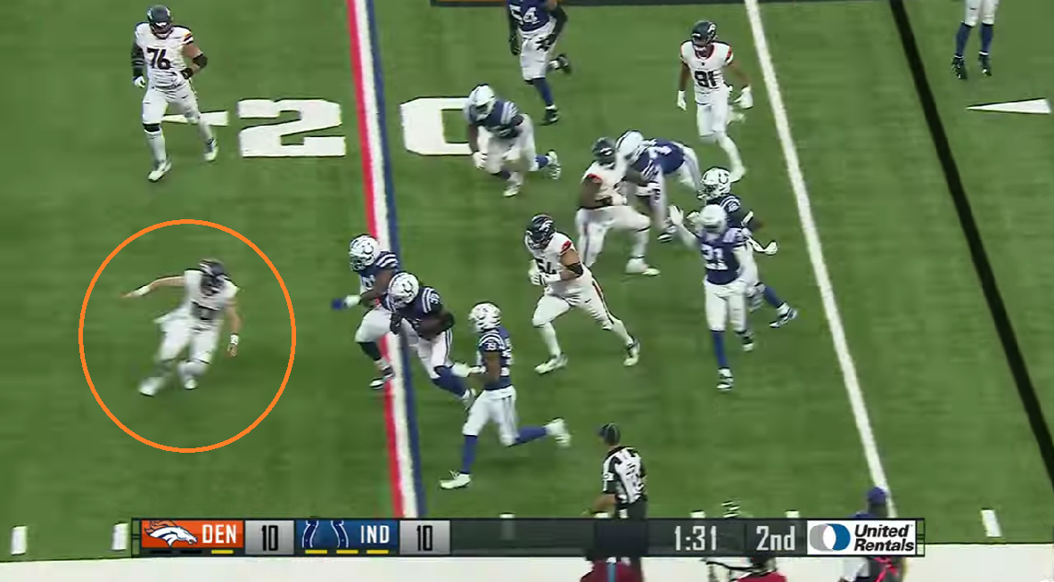 Bo Nix made the tackle on Colts’ fumble return vs.…
