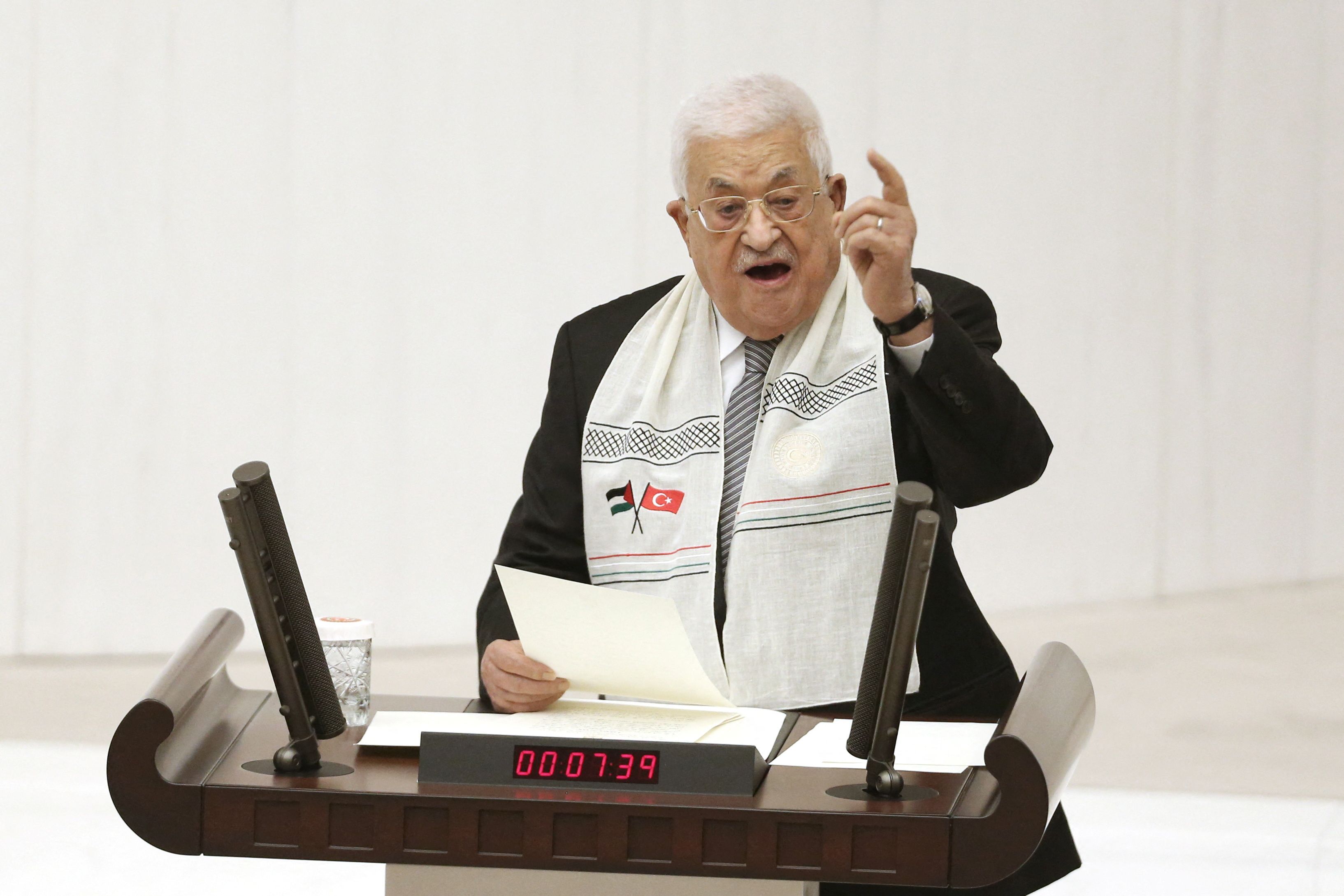 Palestinian leader Abbas tells Turkish parliament he…