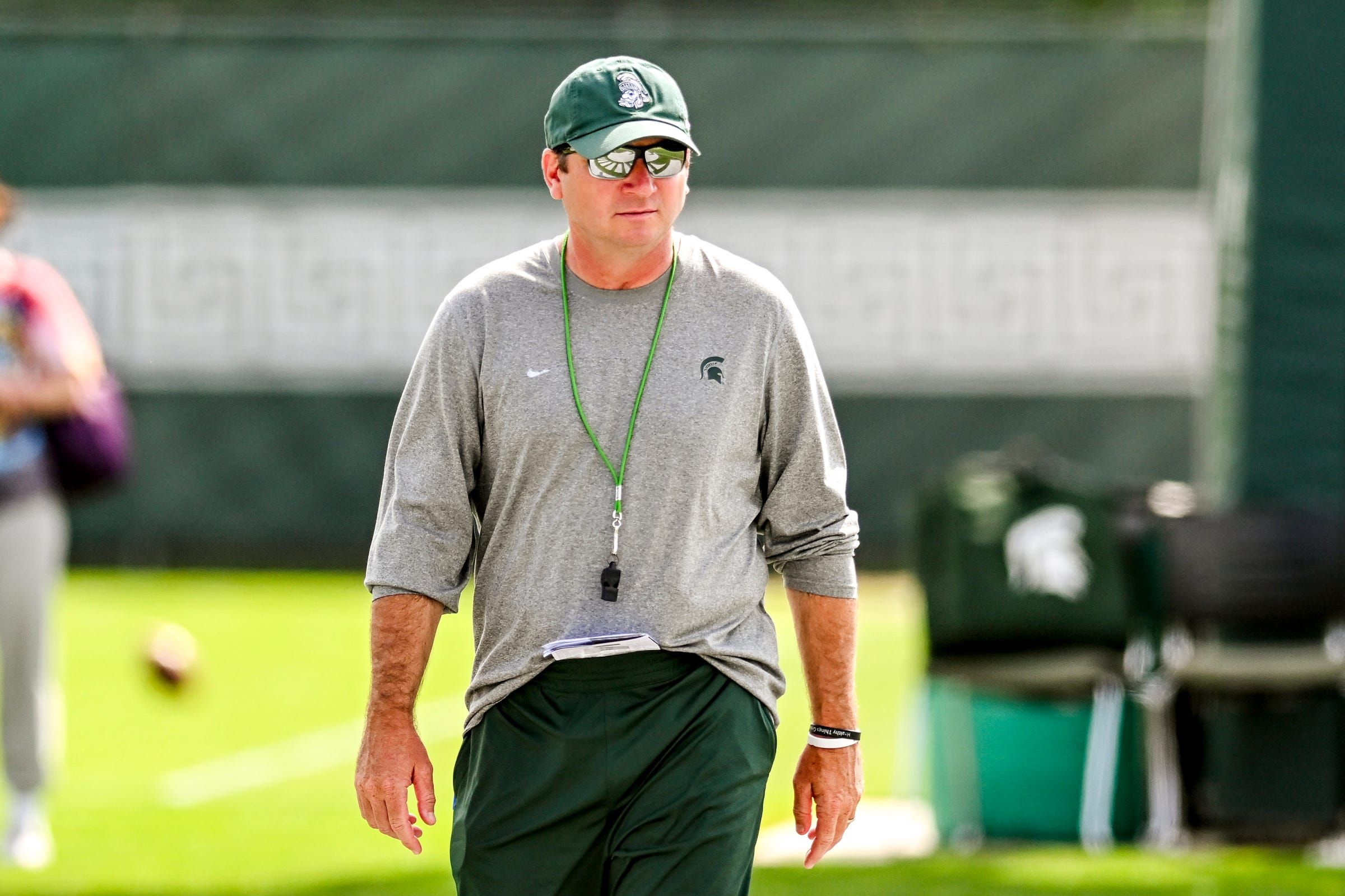 Michigan State football HC Jonathan Smith shares funny…