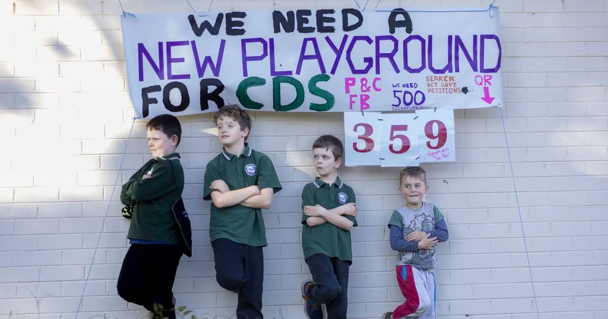 Decades-old school playground leaves kids to 'sit on…