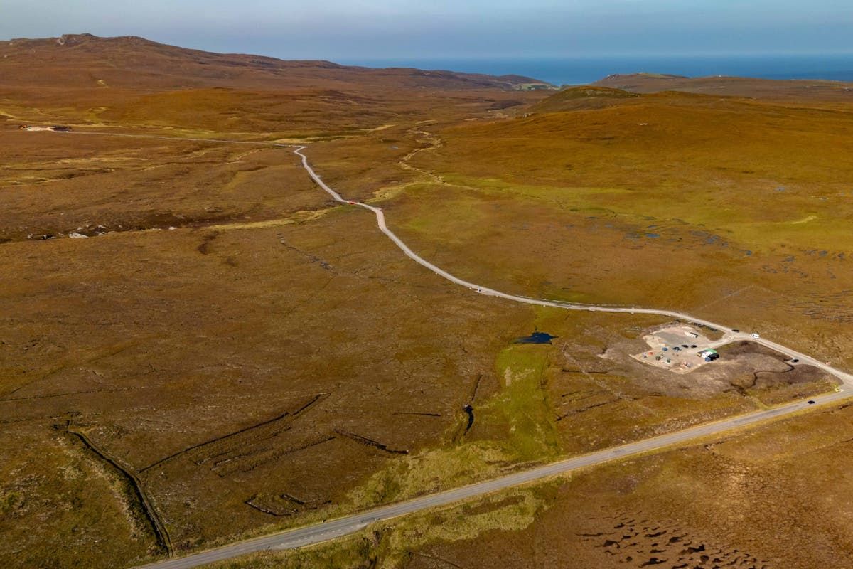 Spaceport’s ‘floating road’ over peat bog nearly…
