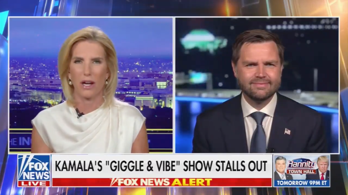 Fox News’ Laura Ingraham reassures JD Vance he’s…