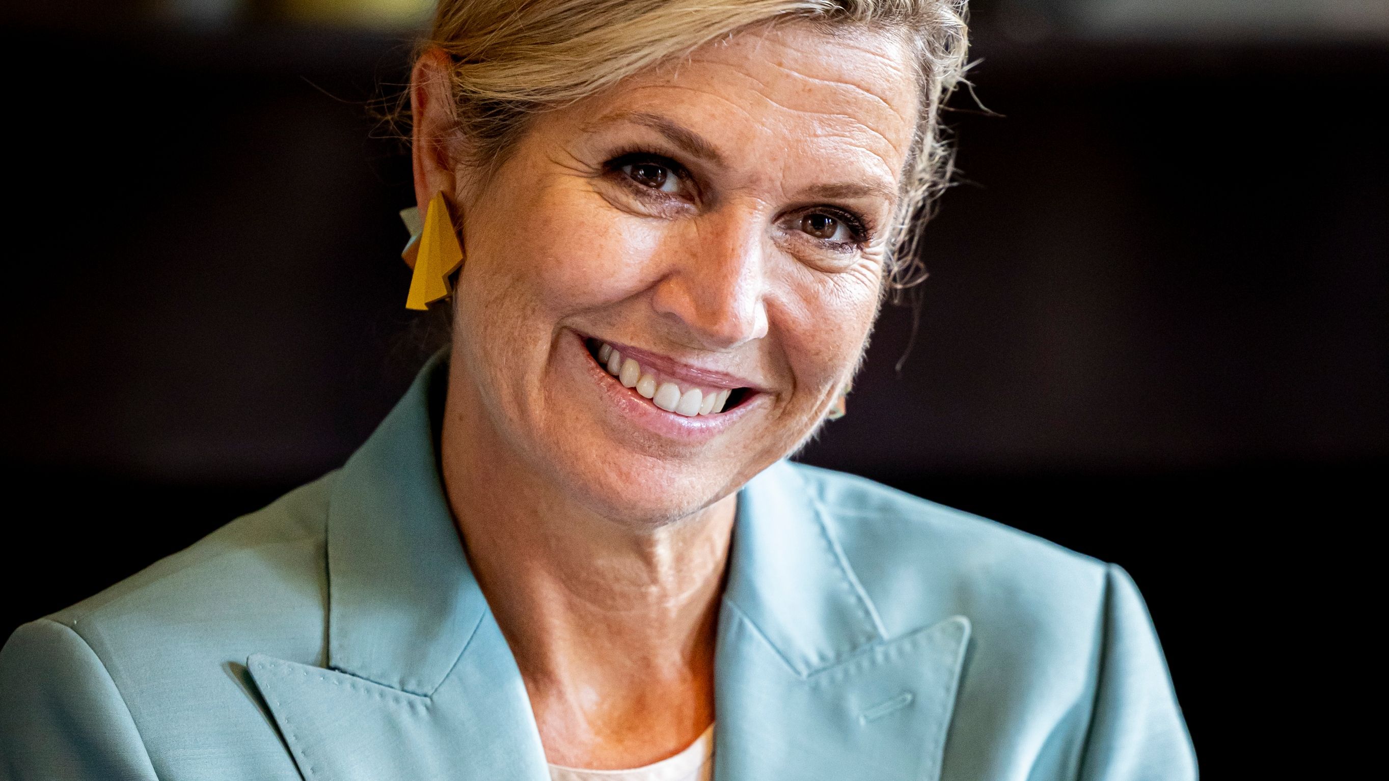 Queen Maxima goes bold in head-to-toe turquoise power…