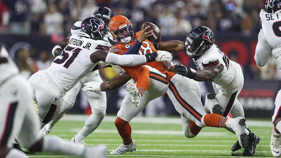 Bears' Offensive Line Ripped Apart As Texans Trounce…