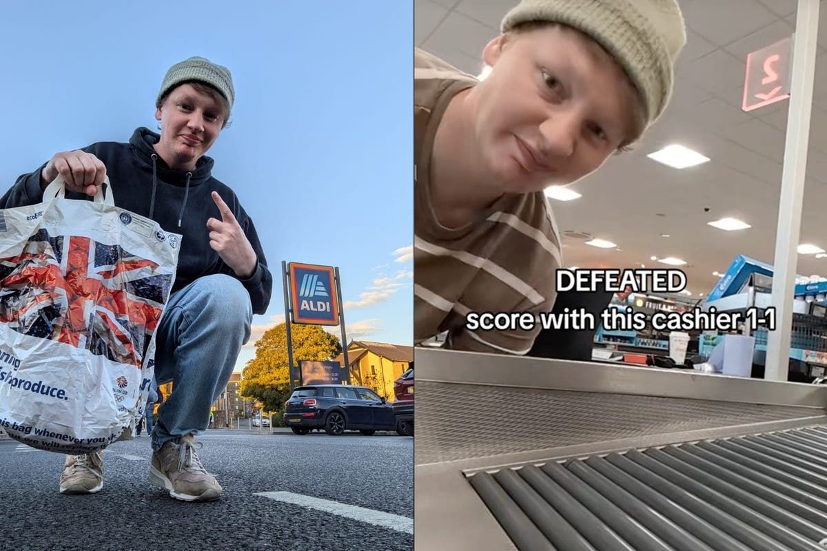 Aldi customer who went viral for racing cashiers…