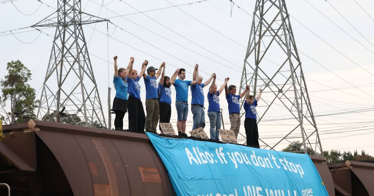 Anti-coal activists bailed after spending the night in…