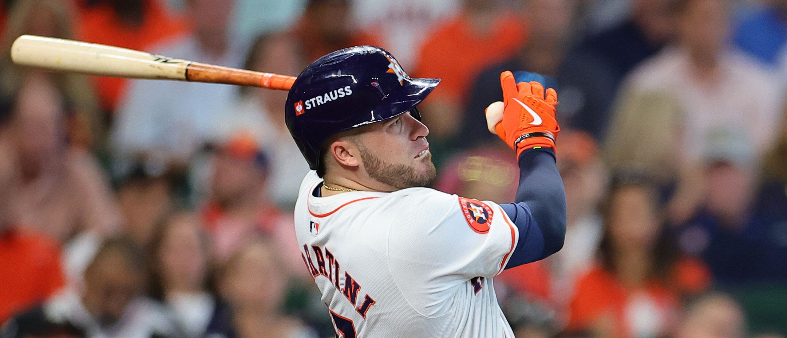 Why MLB teams have STRAUSS ads on their helmets during…