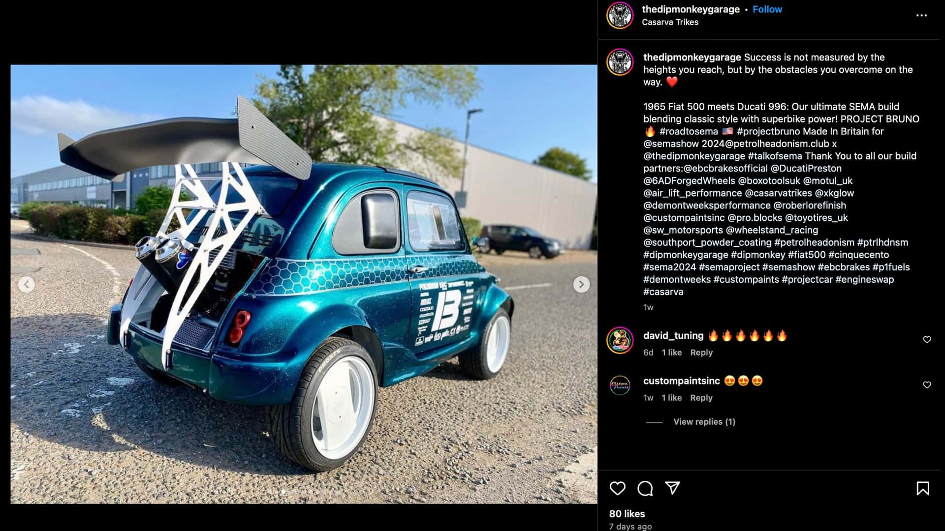 This Ducati-Powered Fiat 500 is Madness, Absolute…