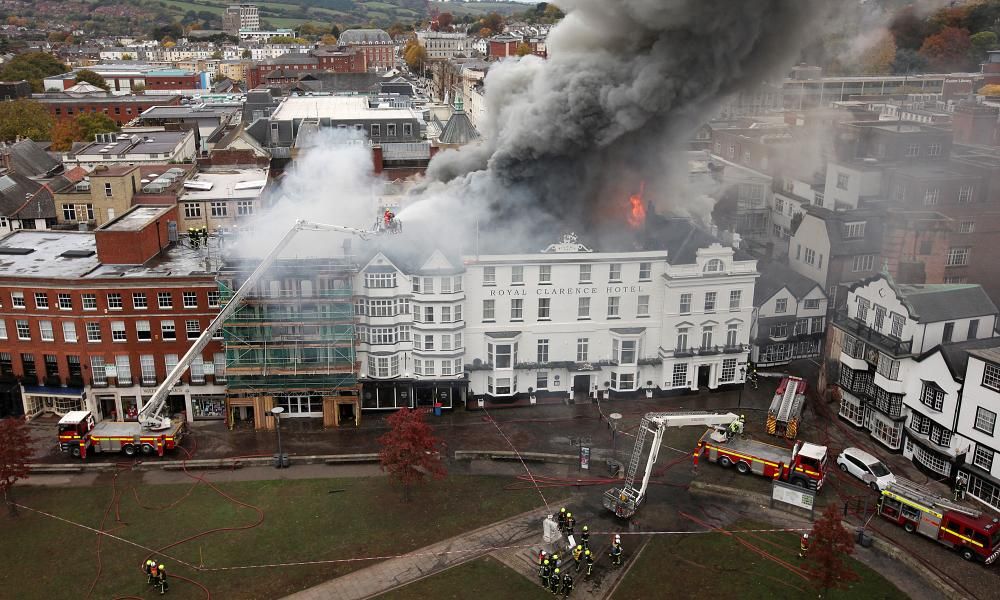 Exeter fire: little of historic Royal Clarence Hotel…