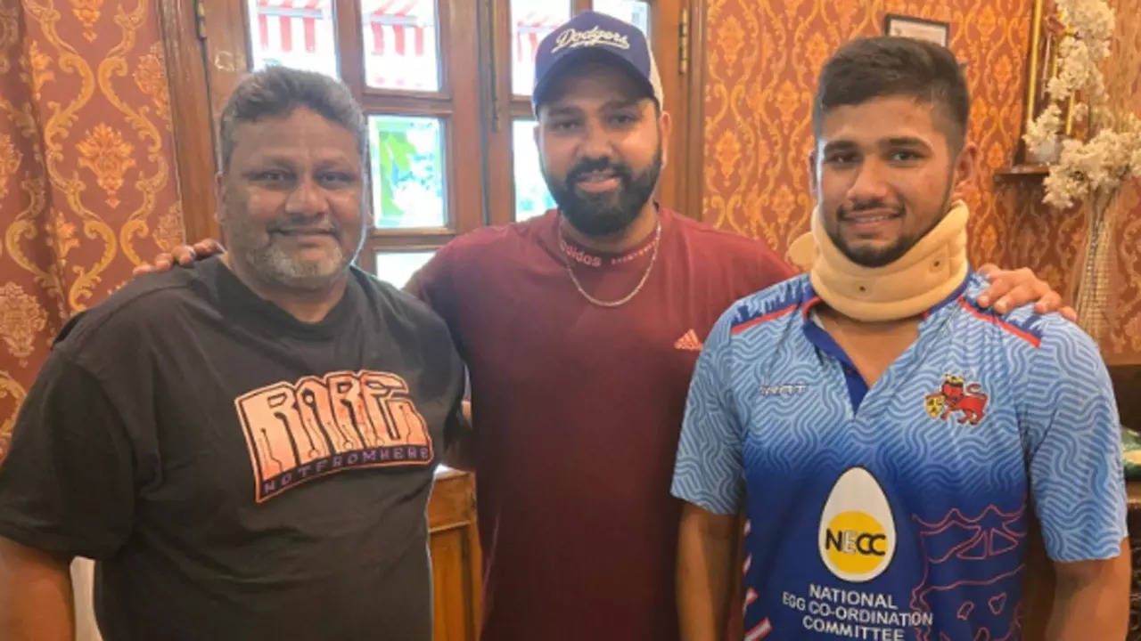 Rohit Sharma meets Musheer Khan, father Naushad as…