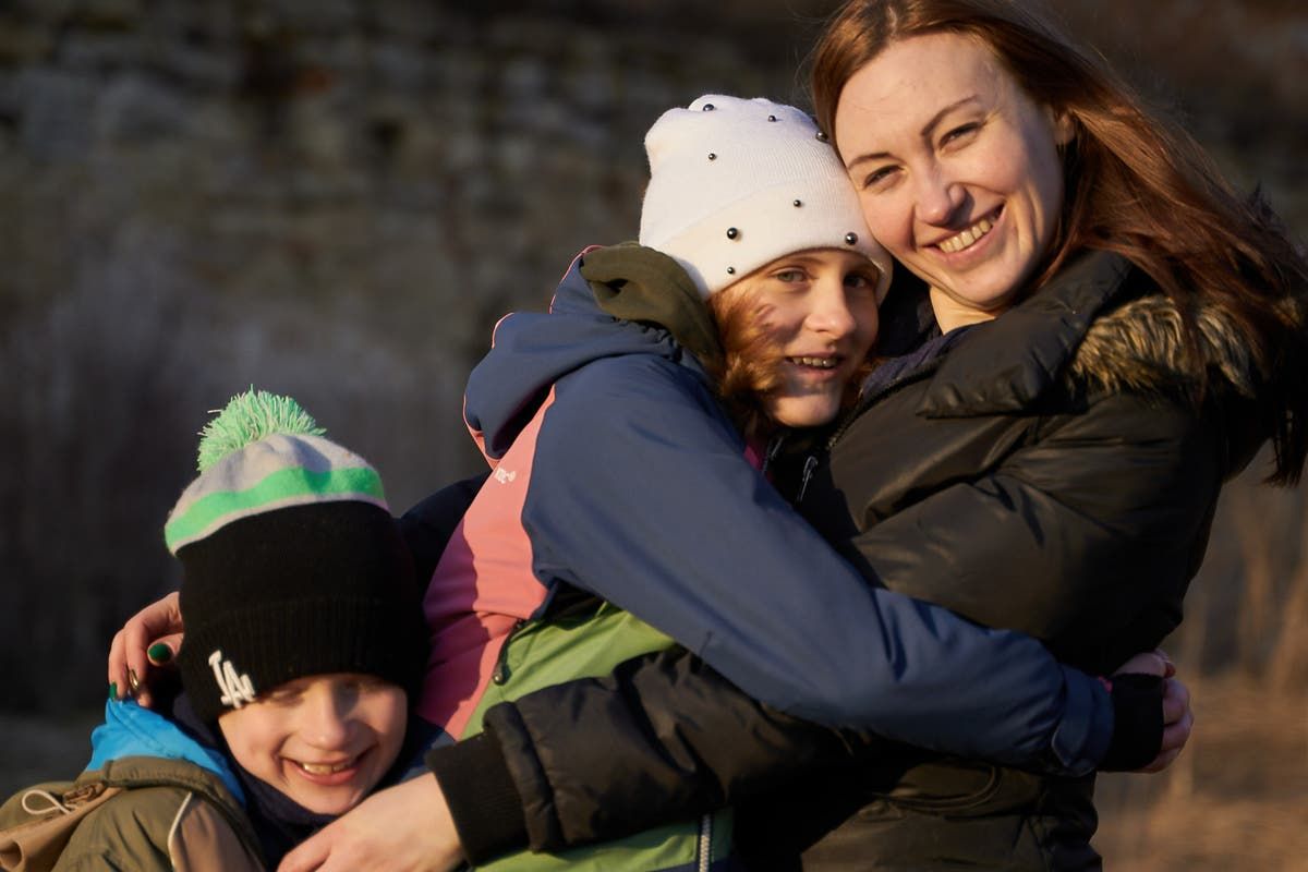 Ukrainian mother’s desperate plea for children to join…