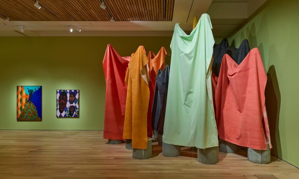 Material Worlds review – sculpture made of carpet…