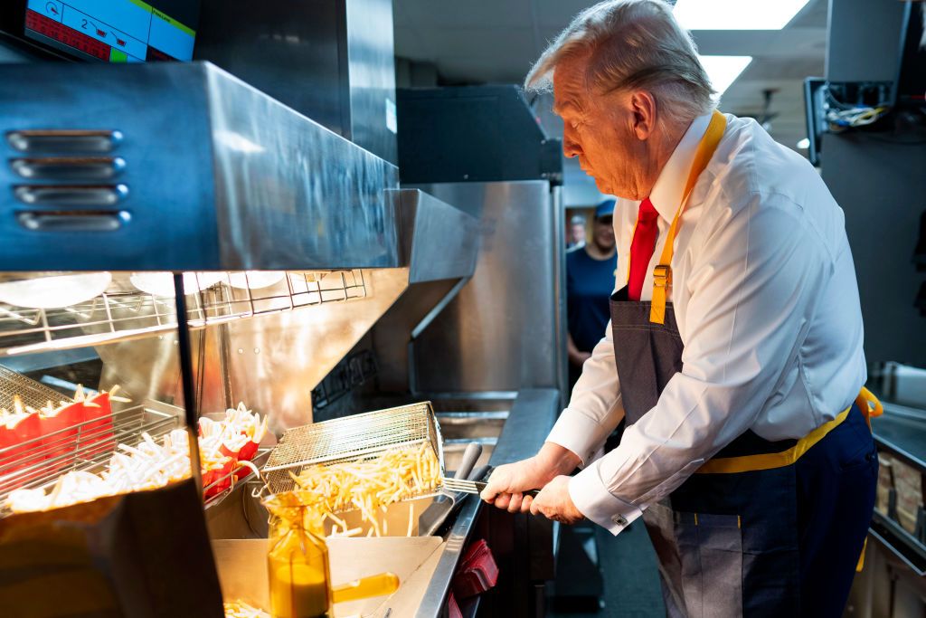 Trump Tries To Show Up Harris By Making Fries,…