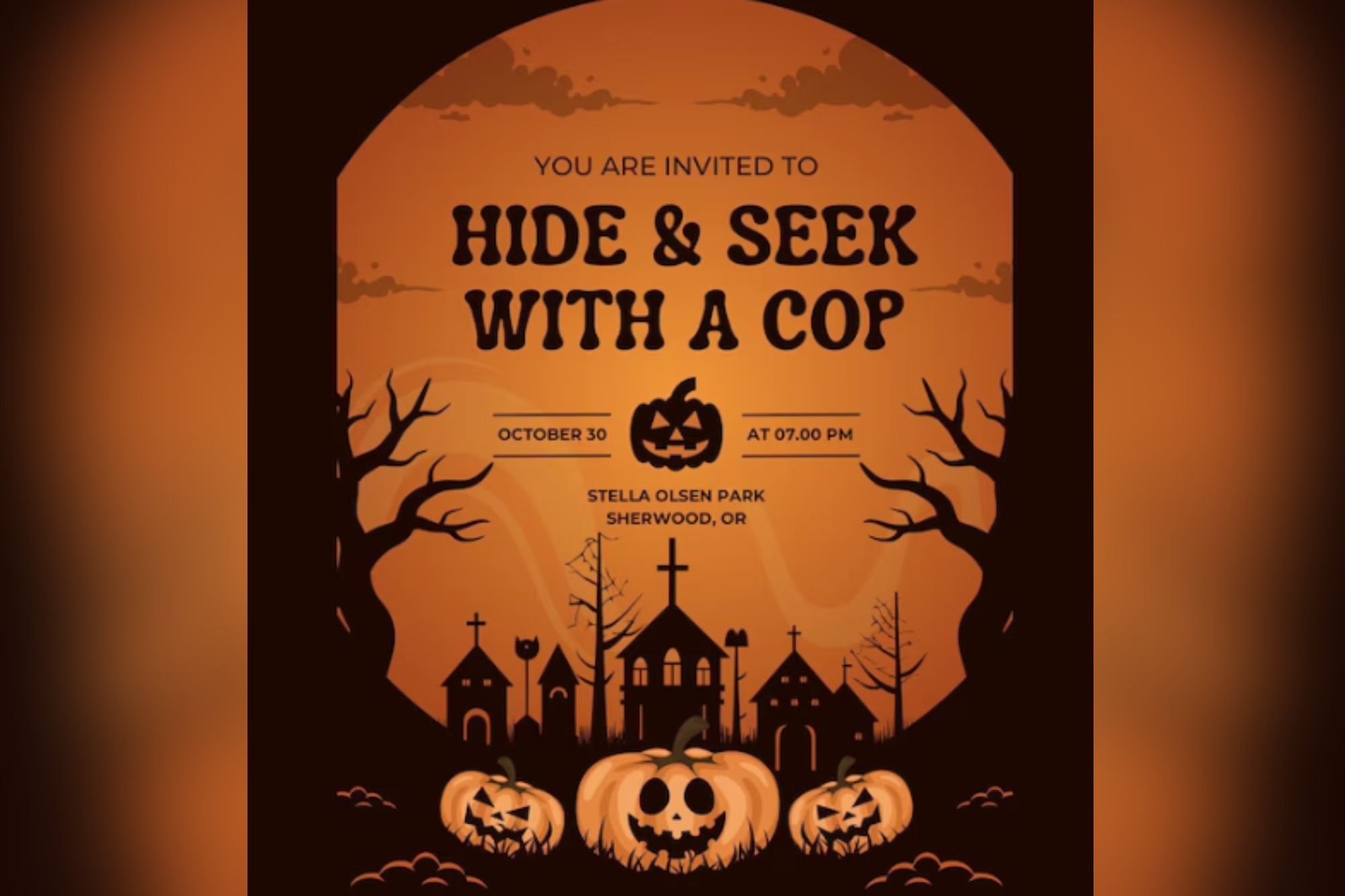'Hide and Seek with a Cop' Halloween Event Triggers…