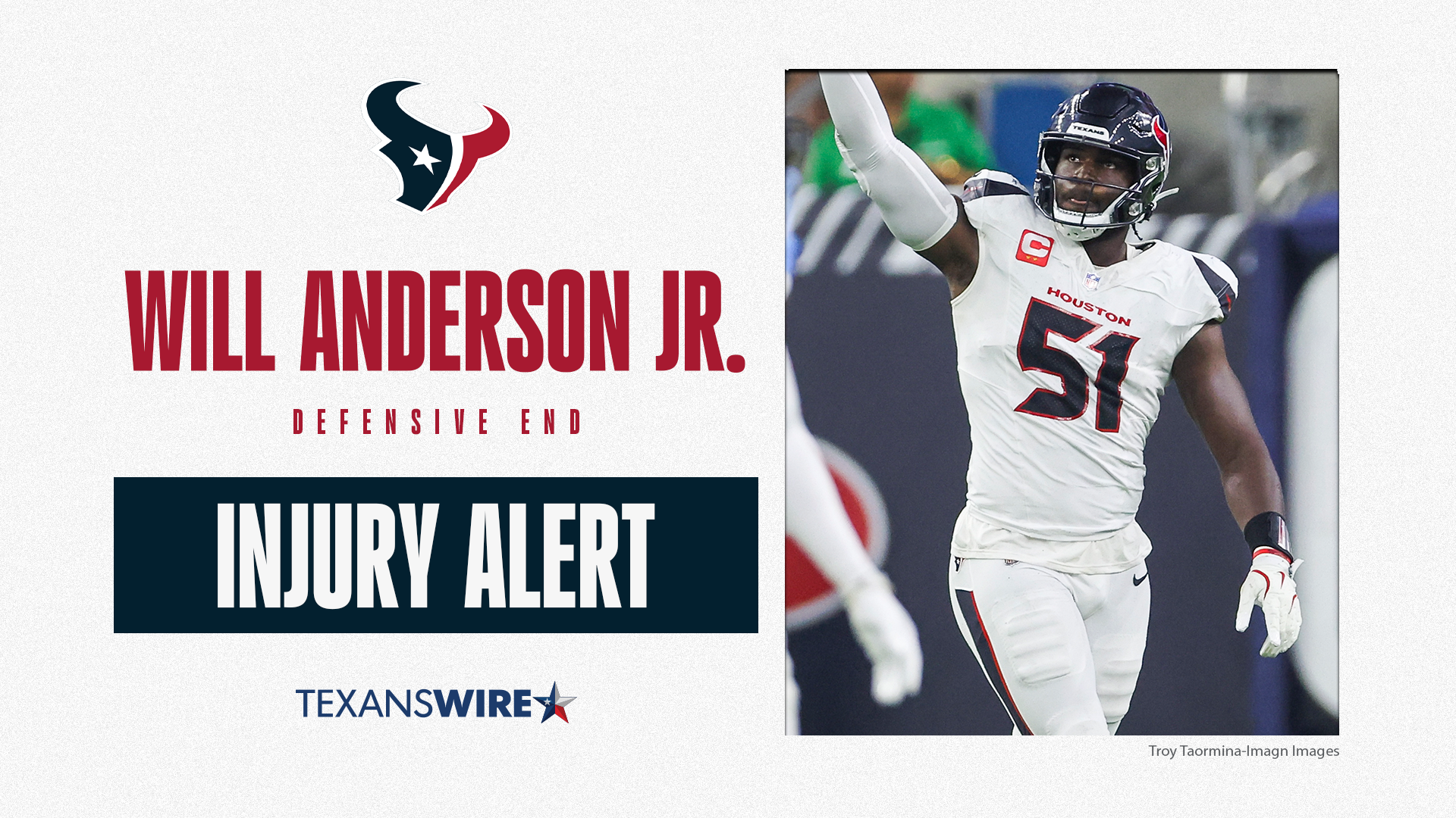 Will Anderson Jr. injury update: Texans DE leaves…