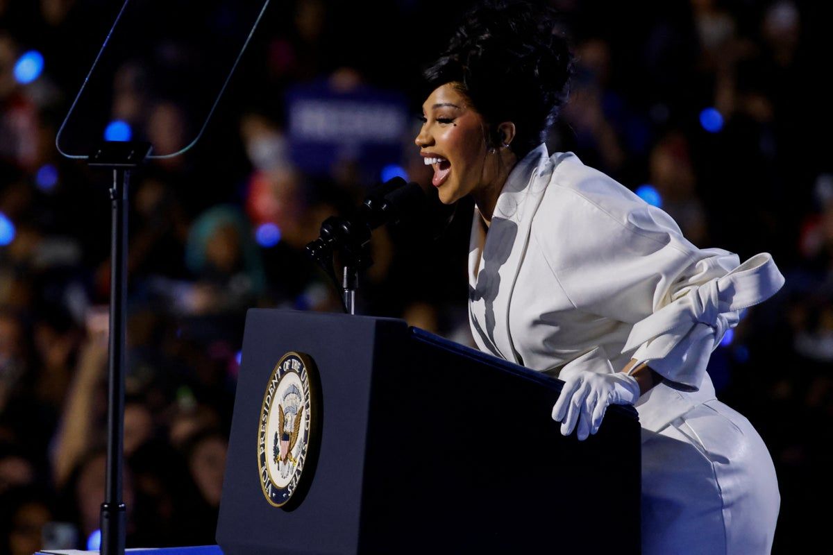 Cardi B tears into Trump at Harris rally: ‘People like…