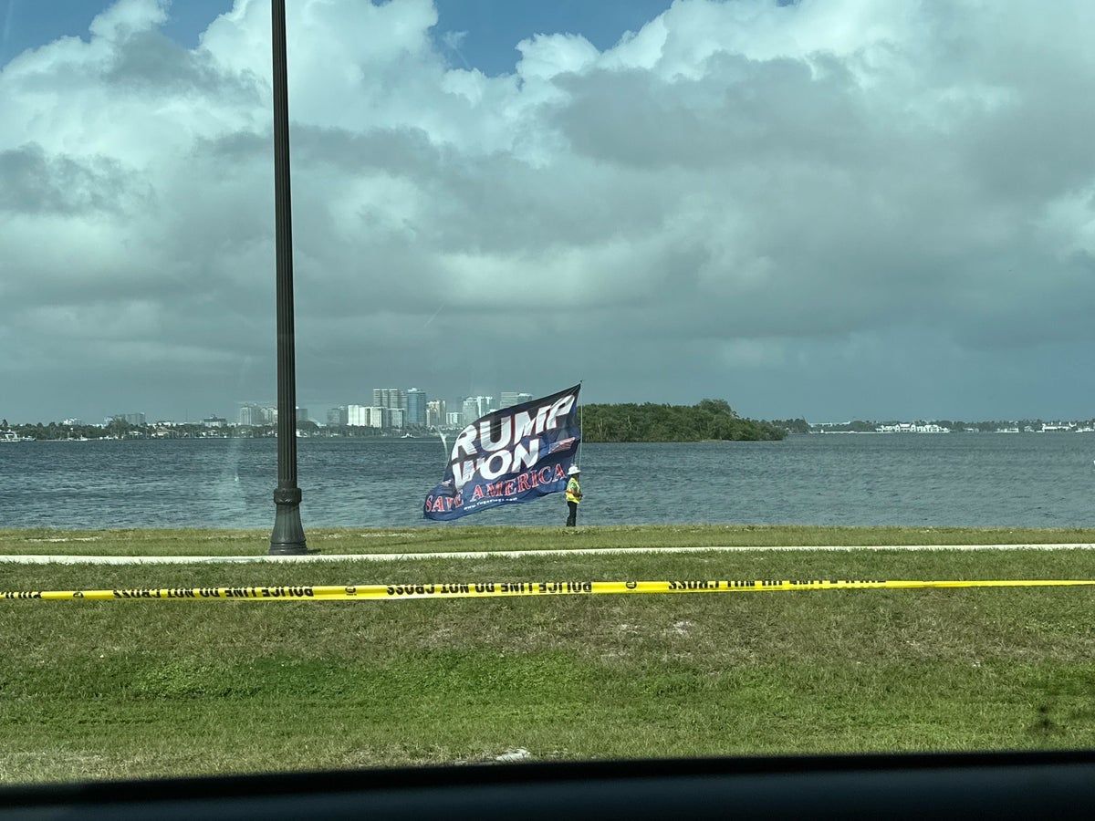 Outside Mar-a-Lago after Trump’s win, the security is…